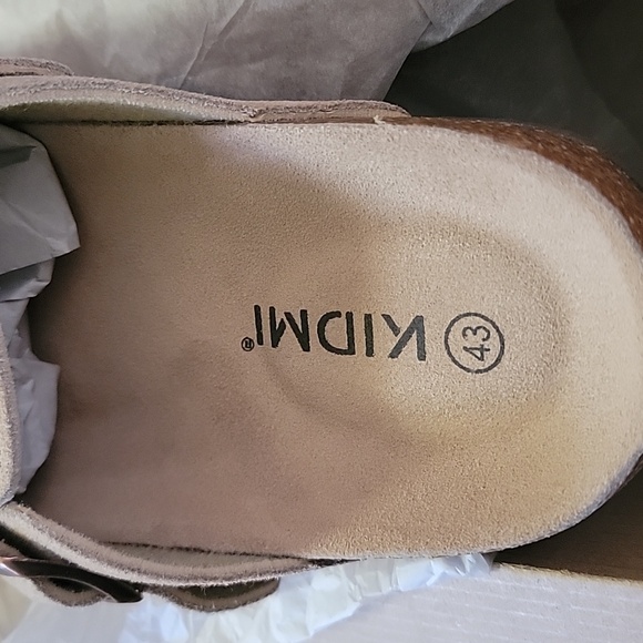 Kidmi | Shoes | Womens Suede Clogs Leather Mules Cork Footbed Sandals ...